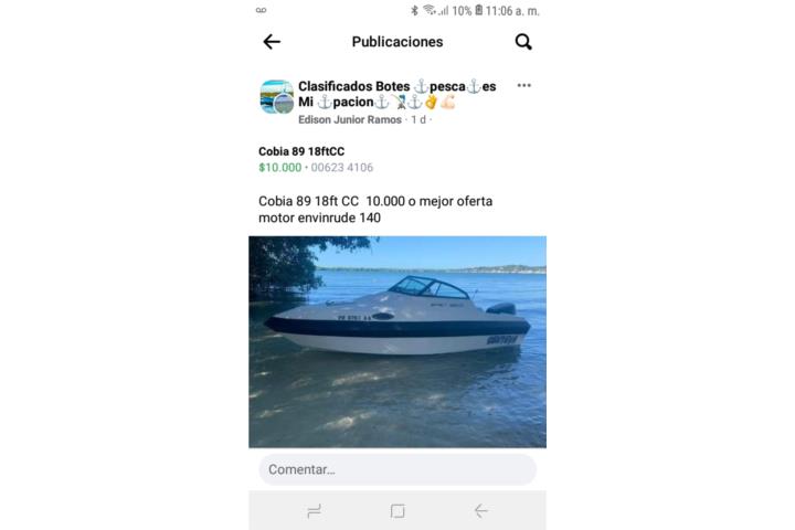 Cobia - Cobia 18 del 89 motor evinrude 140, Botes Puerto Rico ...