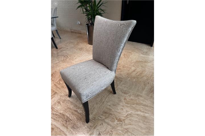 6 Sillas de comedor Tapizadas en tela Puerto Rico