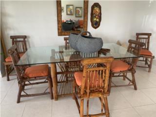 Comedor 6 sillas bamboo Puerto Rico