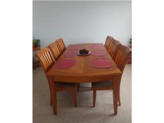 Set de Comedor de Madera - Mesa + 6 Sillas Puerto Rico