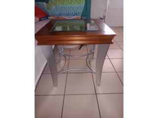 MESA DE ESQUINA CRISTAL BISELADO Puerto Rico