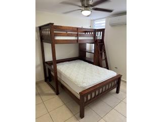 Cama litera full y twin con tablillero Puerto Rico