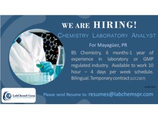 Chemistry Laboratory Analyst – Mayagüez Puerto Rico LabChemS Corp ...