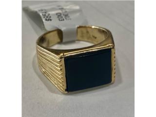 Sortija con piedra negra 14ky Puerto Rico