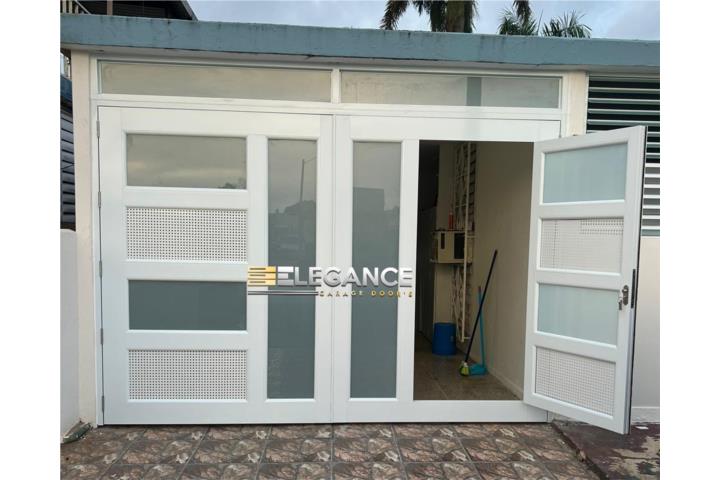 PORTON DE GARAJE CON PUERTA PEATONAL ALUMINIO Puerto Rico