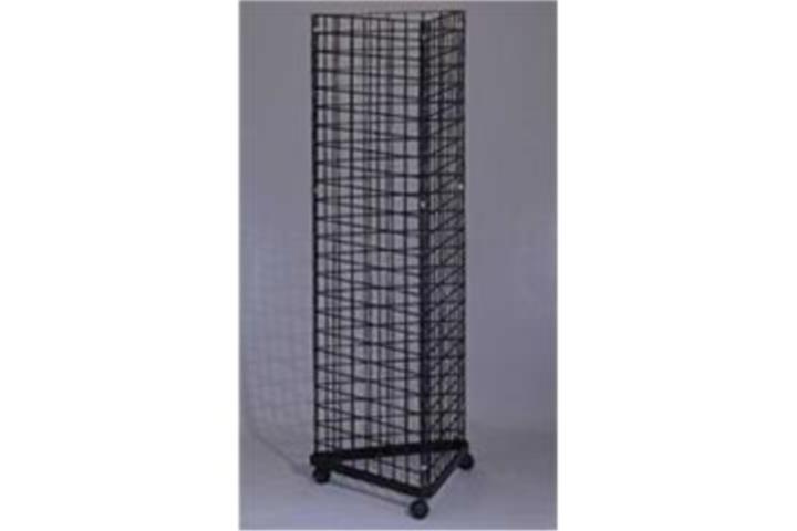 TRIANGLE BLACK GRIDPANEL RACK W/WHEELS. Puerto Rico