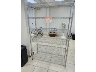 HEAVY DUTY METAL CHROME RACK, 6 SHELVES Puerto Rico